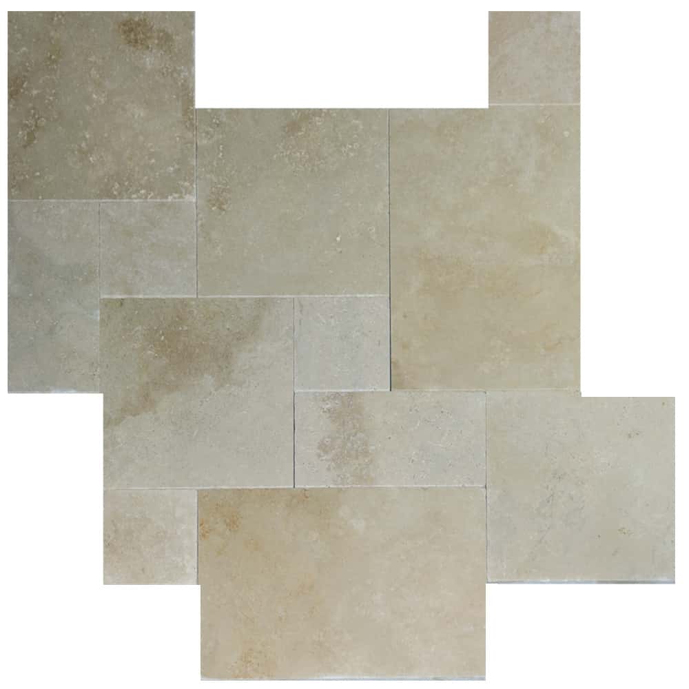 Toscana Tumbled French Pattern Travertine Pavers - Wholesale Paver